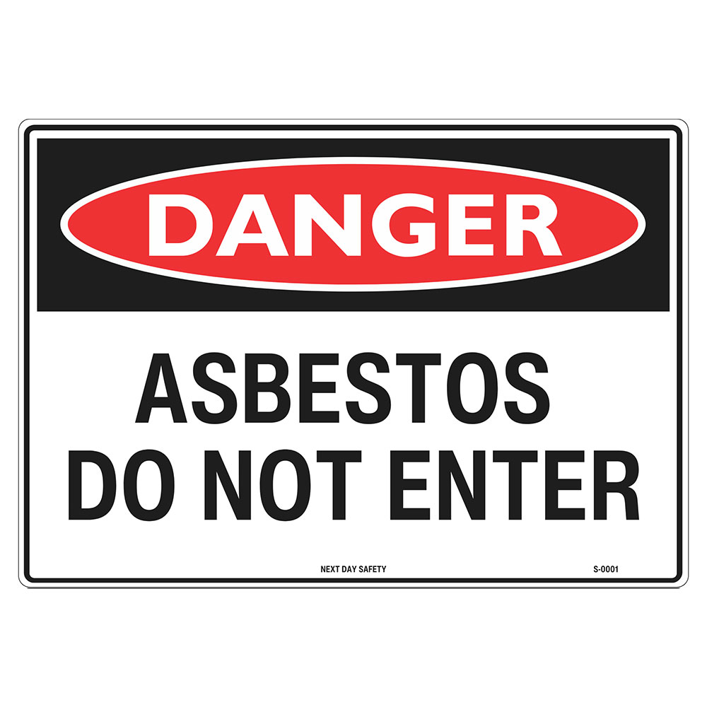 Danger Asbestos Do Not Enter Warning Sign - Next Day Safety