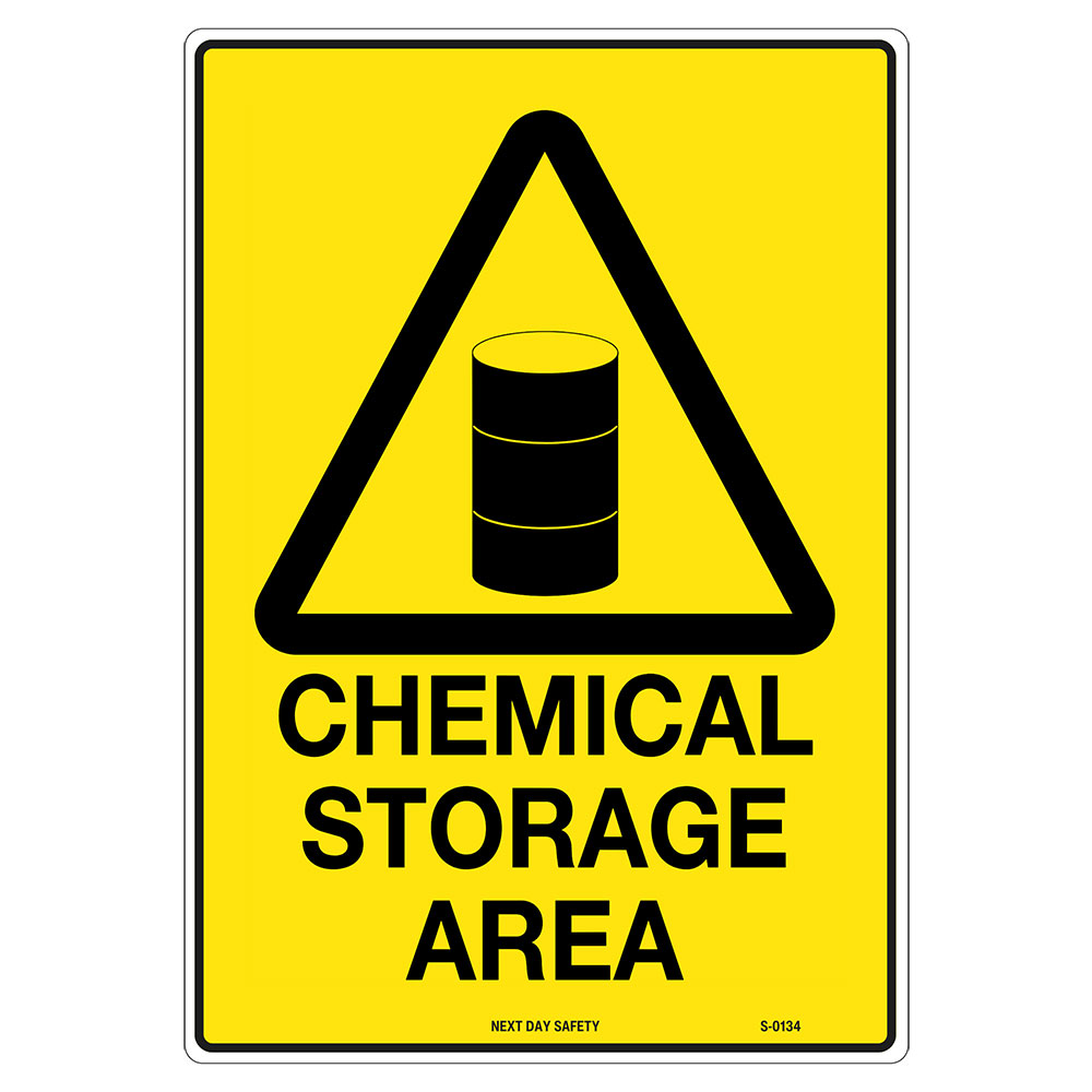 Warning Chemical Storage Area Sign - Next Day Safety