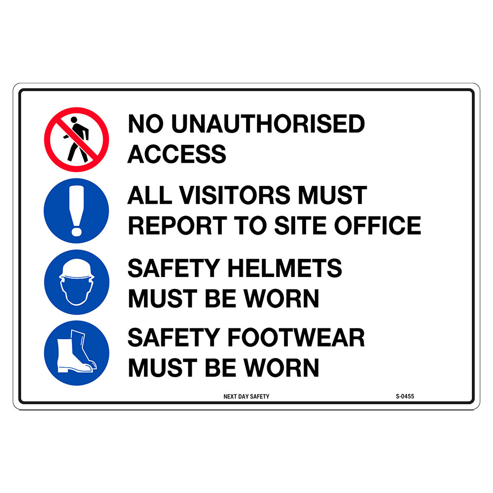 Construction Site Rules Mandatory Sign - Next Day Safety