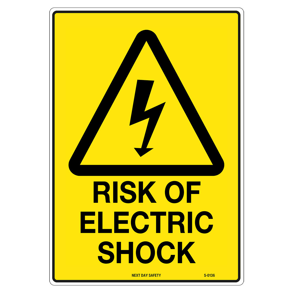 Electric Shock Warning Sign - Next Day Safety