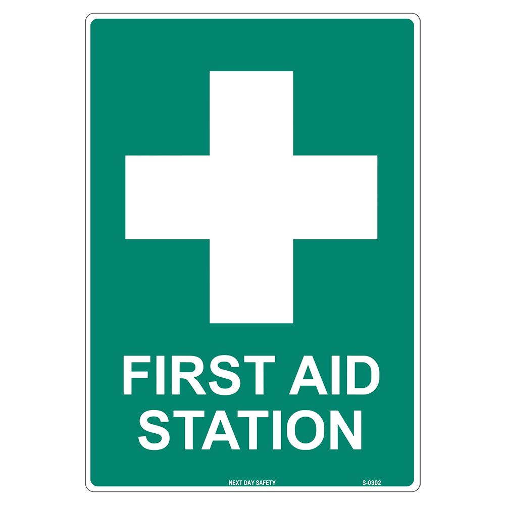 First Aid Station Sign - Next Day Safety