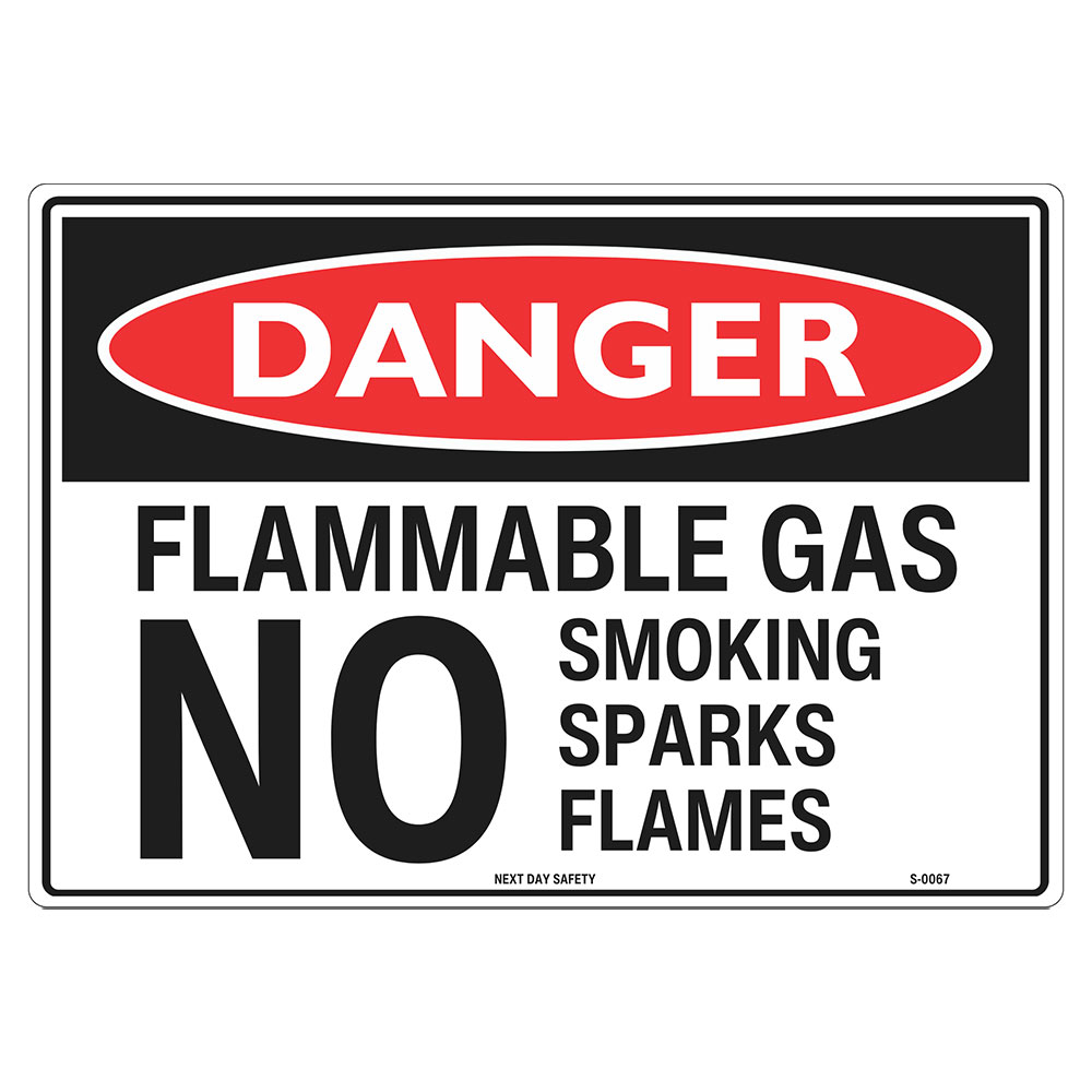 Danger Flammable Gas Sign - Next Day Safety
