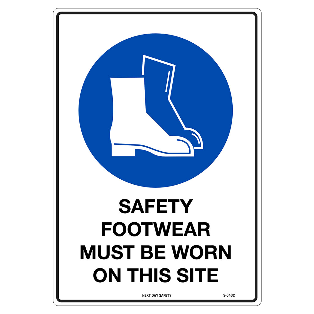 Safety Footwear Must Be Worn On This Site Mandatory Sign - Next Day Safety