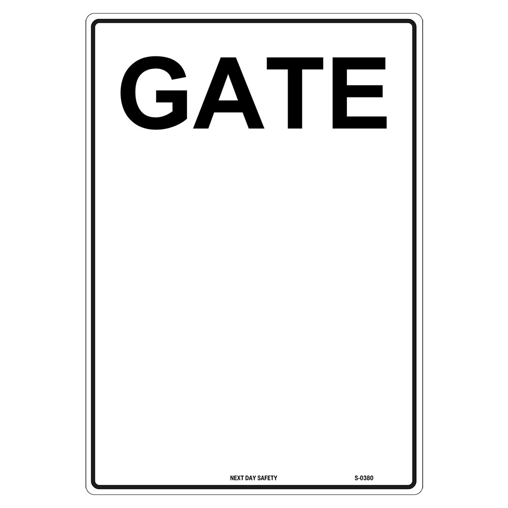 Customisable Gate Number Sign - Next Day Safety
