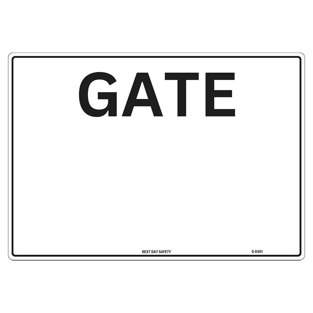 Customisable Gate Number Sign - Next Day Safety