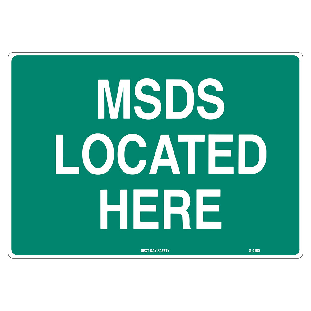 MSDS Location Indicator Sign - Next Day Safety