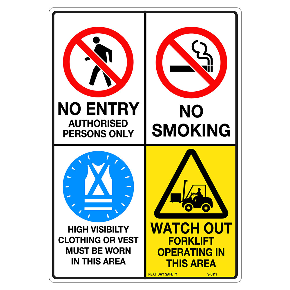 Multifunctional Safety Sign - Next Day Safety