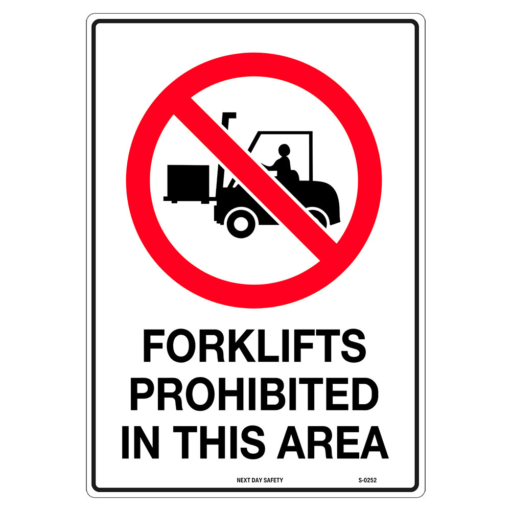Forklifts Prohibited In This Area Sign - Next Day Safety