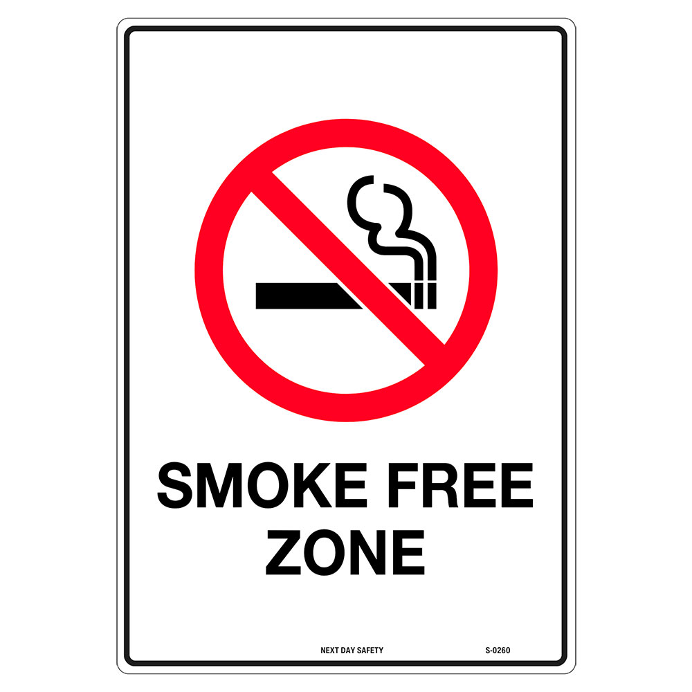 Smoke Free Zone Prohibition Sign - Next Day Safety