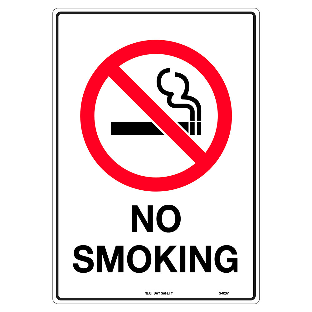 No Smoking Prohibition Sign - Next Day Safety
