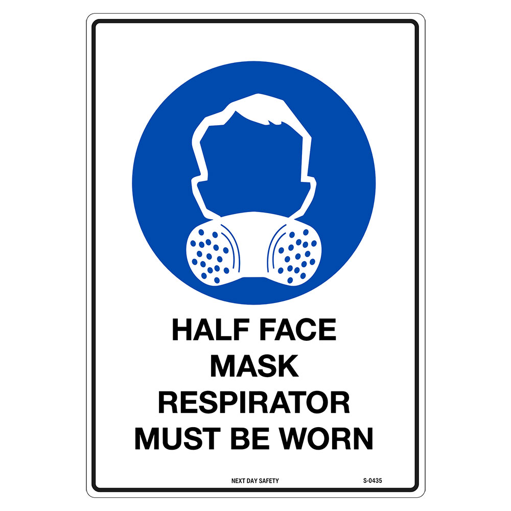Half Face Mask Respirator Must Be Worn Mandatory Sign - Next Day Safety