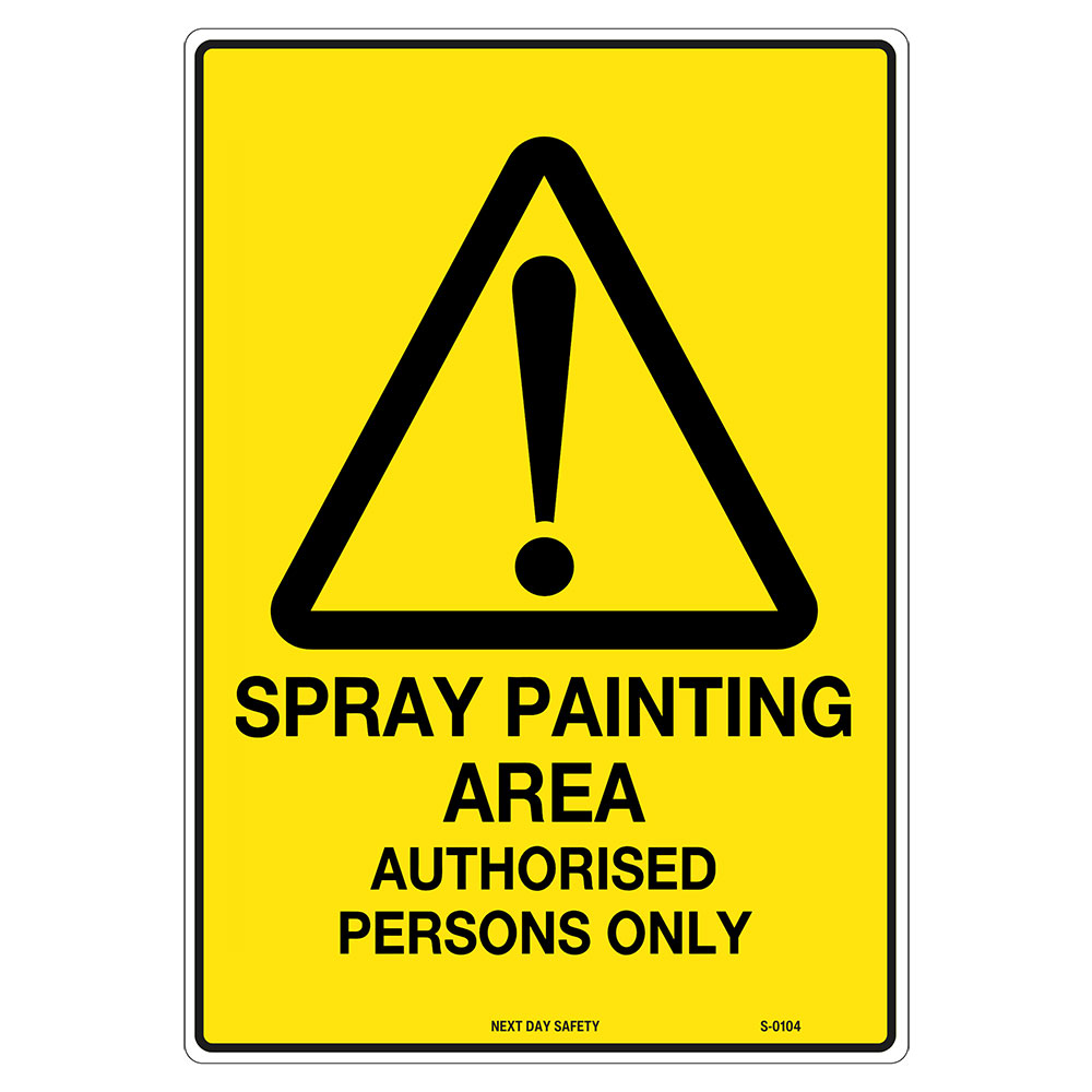 Warning Spray Painting Area Sign - Next Day Safety