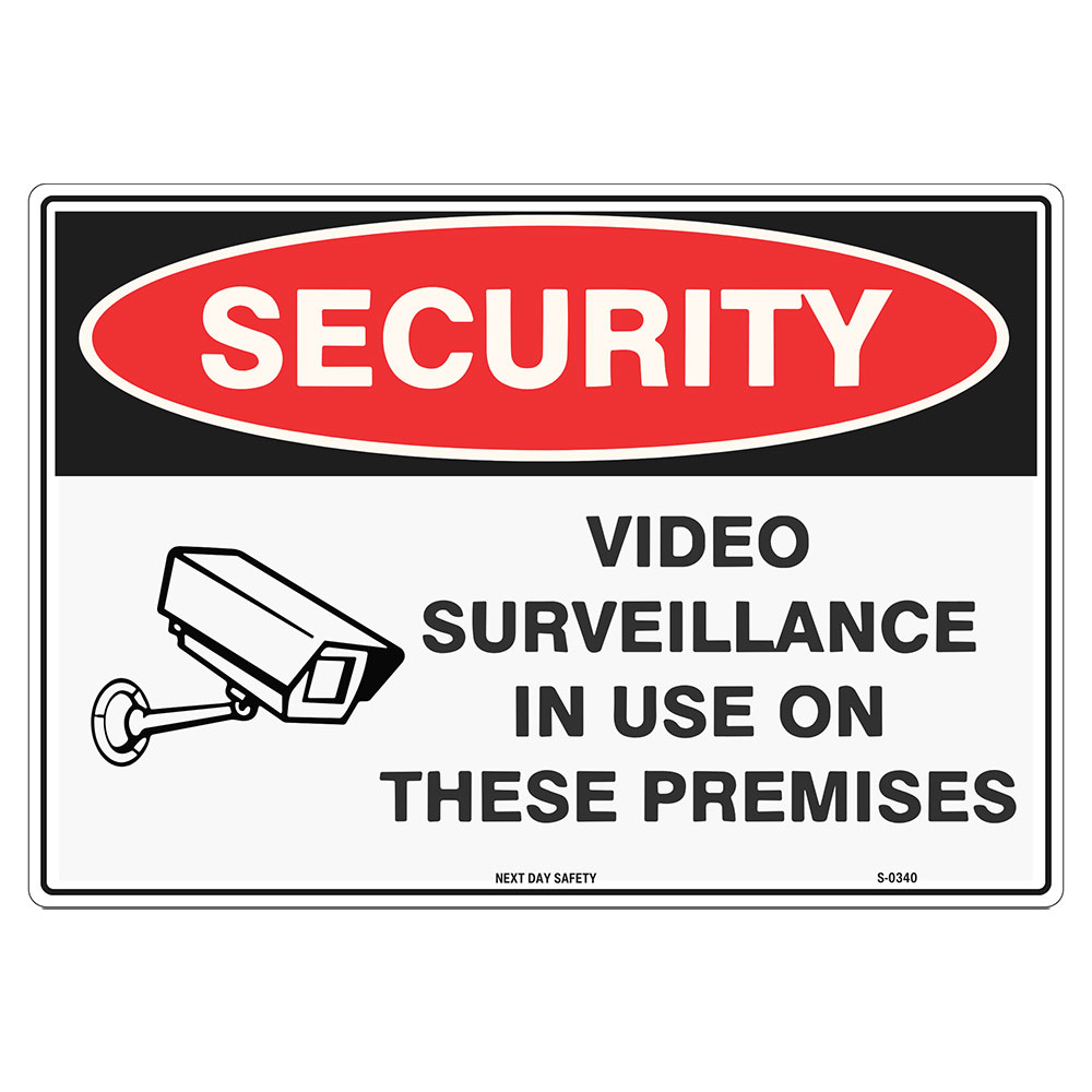 Video Surveillance In Use On The Premises Security Sign - Next Day Safety