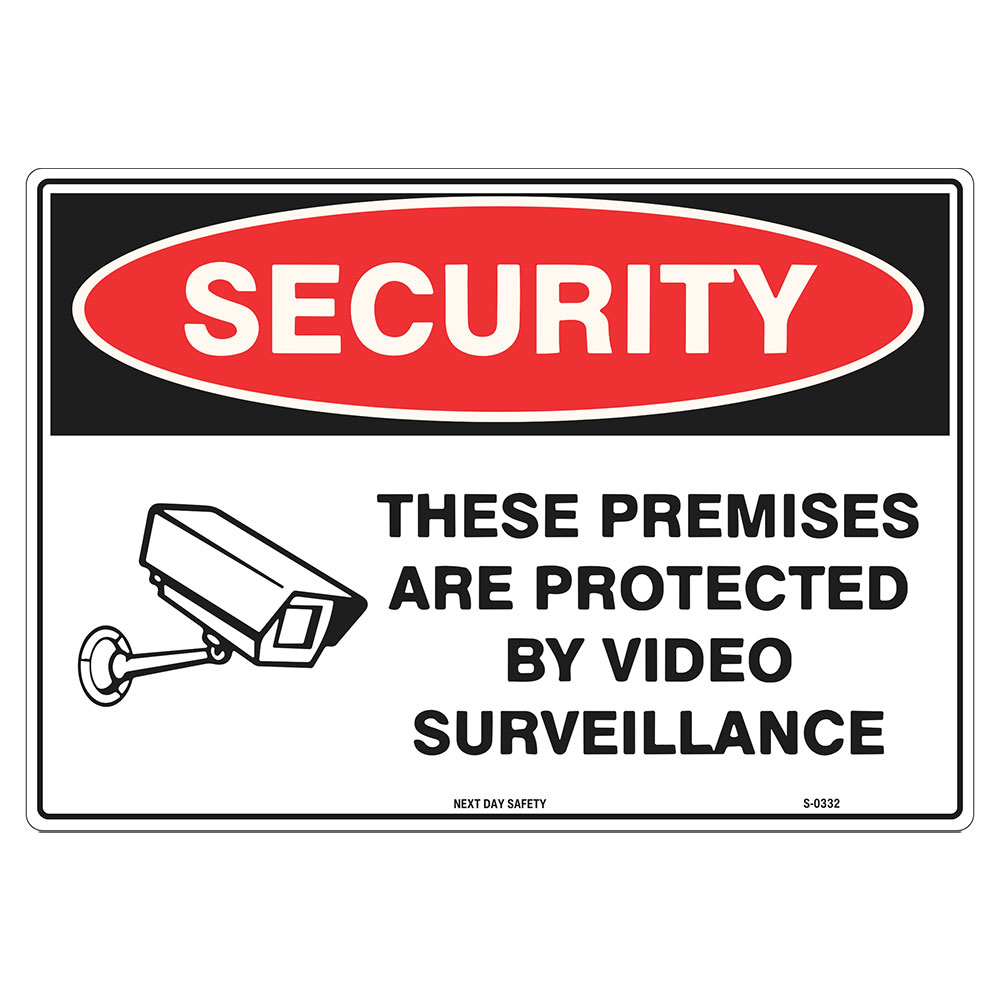 These Premises Are Protected By Video Surveillance Security Sign - Next ...