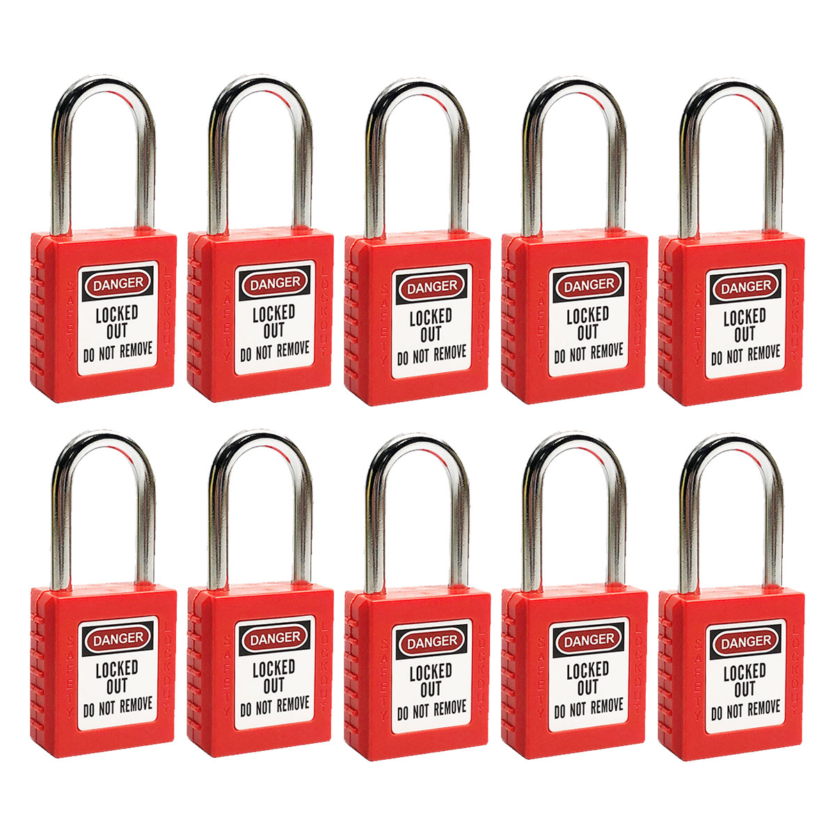 Set of 10 Lockout Tagout Padlocks - Next Day Safety Set of 10 Lockout Tagout Padlocks - Next Day Safety