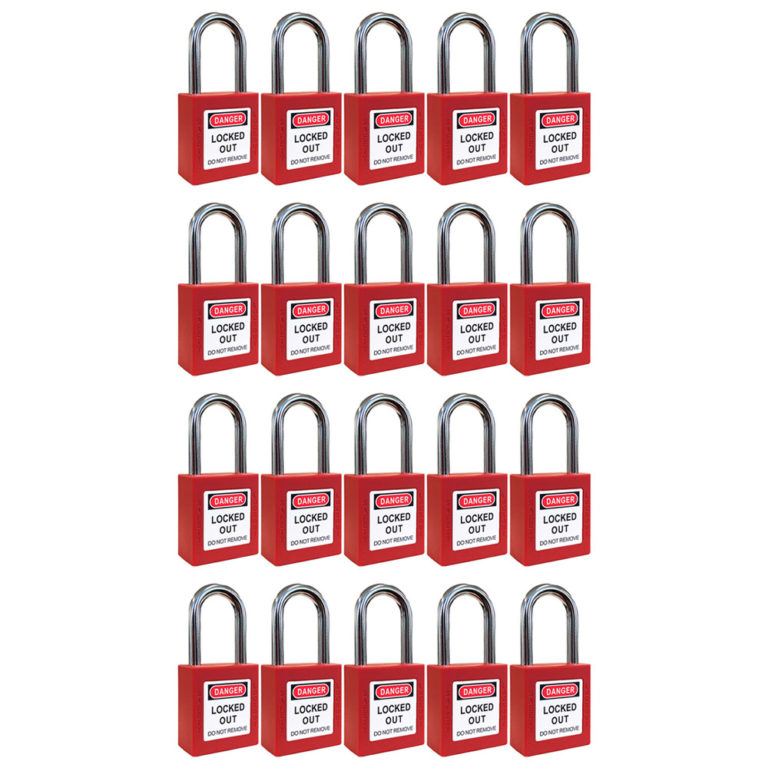 Sets of 20 Lockout Tagout Padlocks - Next Day Safety