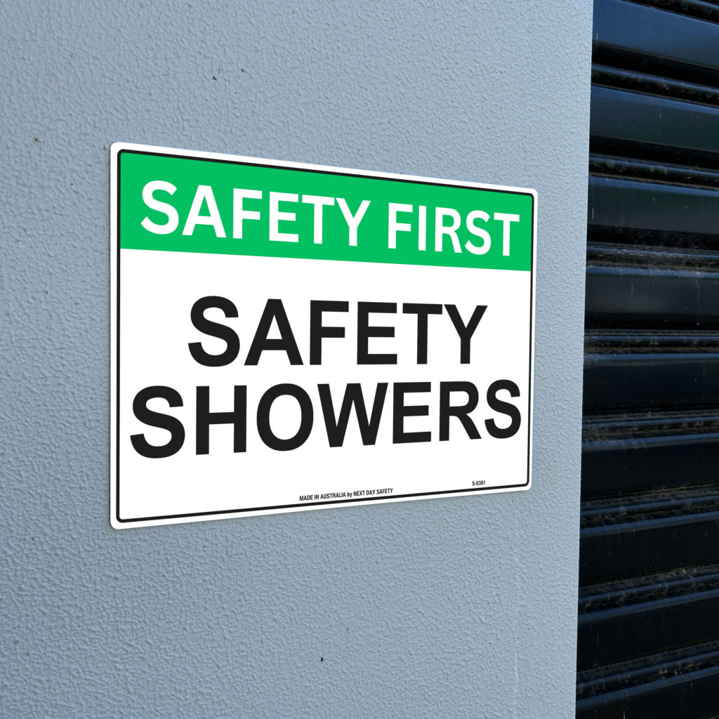Safety Showers Safety Sign - Next Day Safety