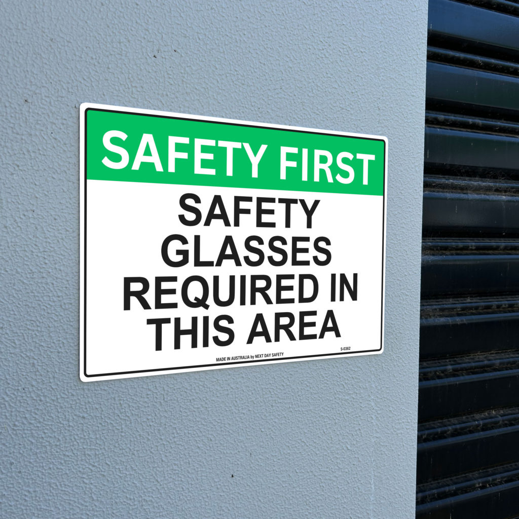 Safety Glasses Required In This Area Safety Sign - Next Day Safety