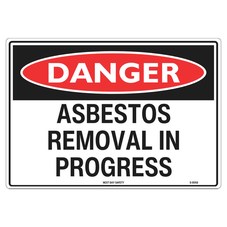 Danger Asbestos Removal In Progress Warning Sign - Next Day Safety