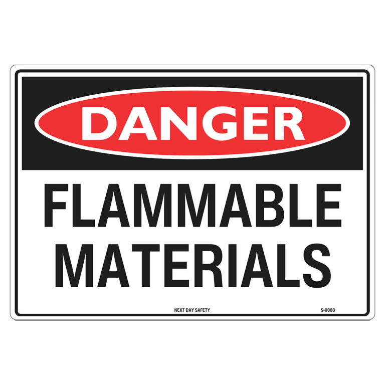 Danger Flammable Materials Sign - Next Day Safety
