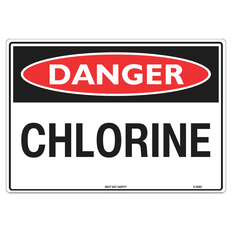 Danger Chlorine Sign - Next Day Safety