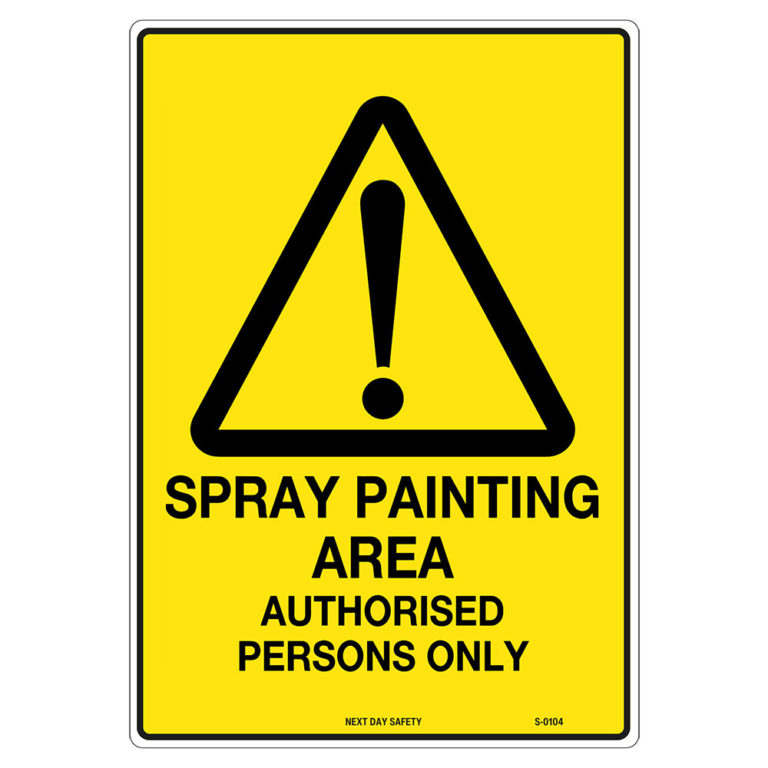 Warning Spray Painting Area Sign - Next Day Safety