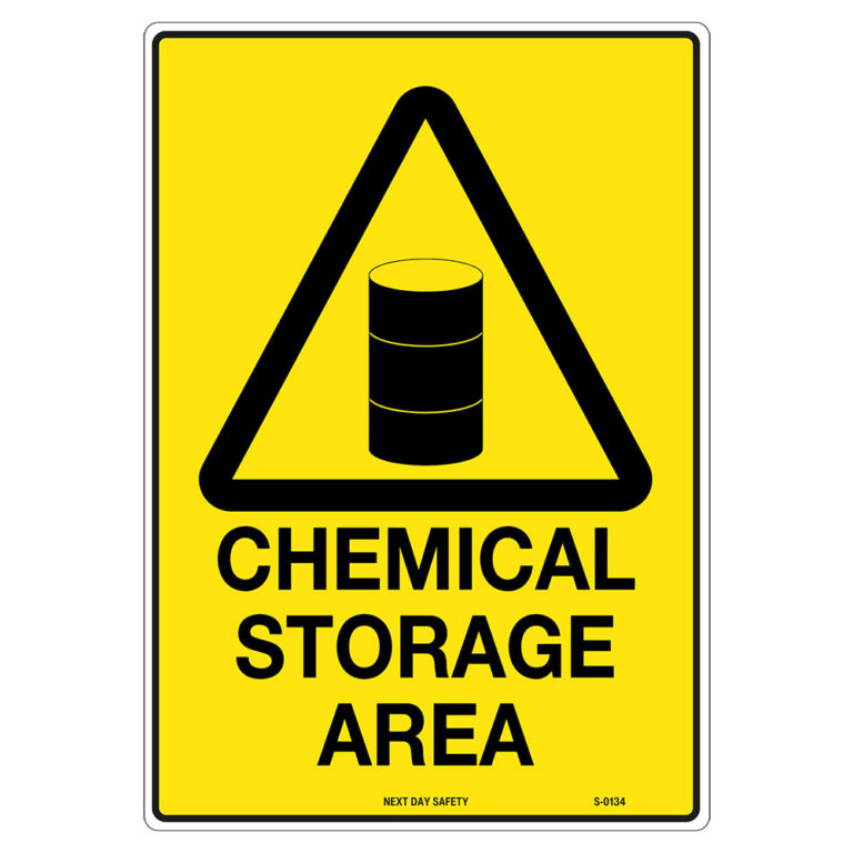 Warning Chemical Storage Area Sign - Next Day Safety
