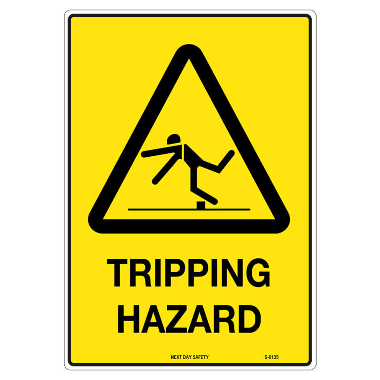 Warning Tripping Hazard Sign - Next Day Safety