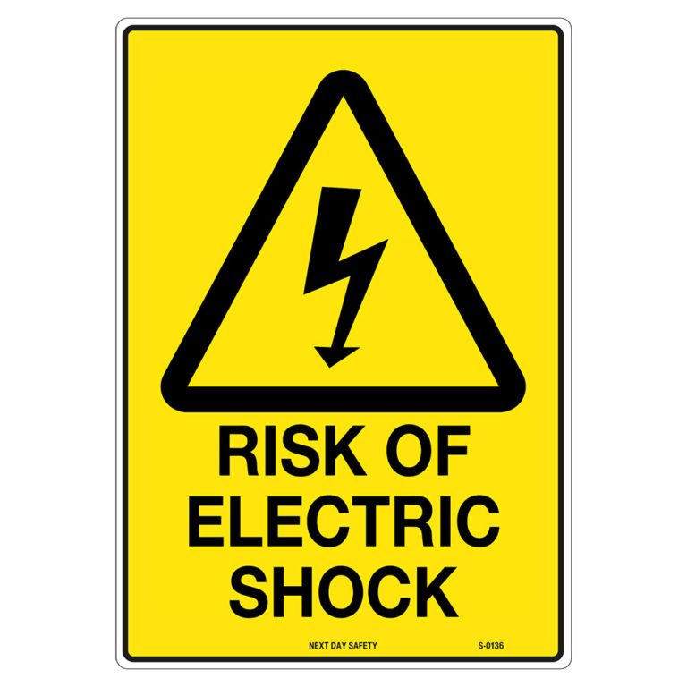 Warning Risk Of Electric Shock Sign - Next Day Safety
