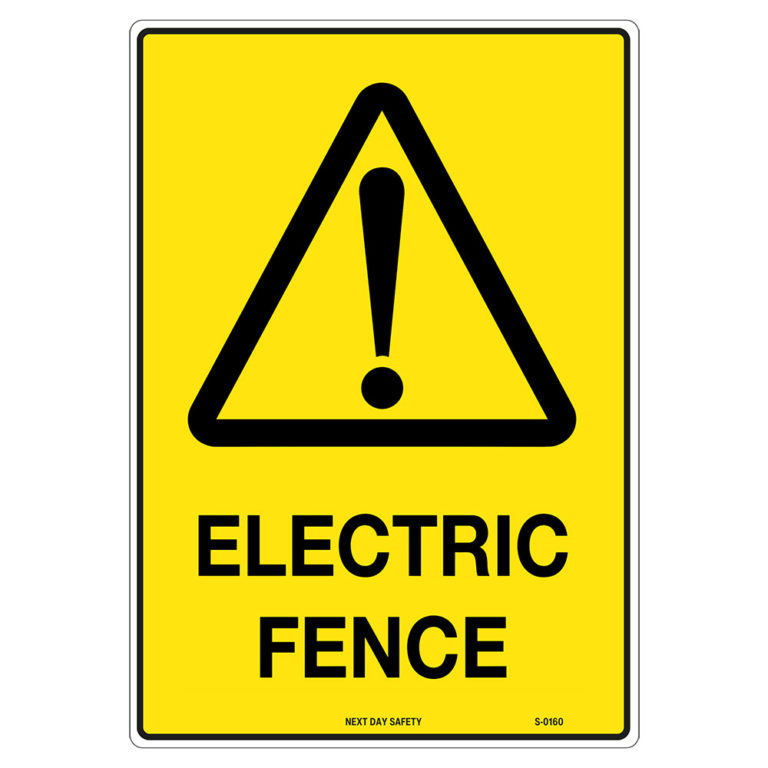 Warning Electric Fence Sign - Next Day Safety