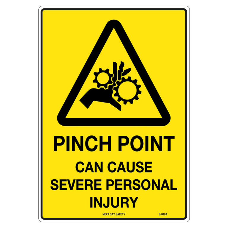 Warning Pinch Point Can Cause Severe Personal Injury Sign - Next Day Safety