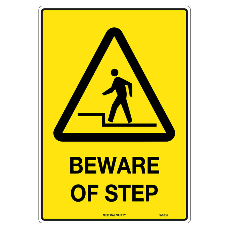 Warning Beware Of Step Sign - Next Day Safety