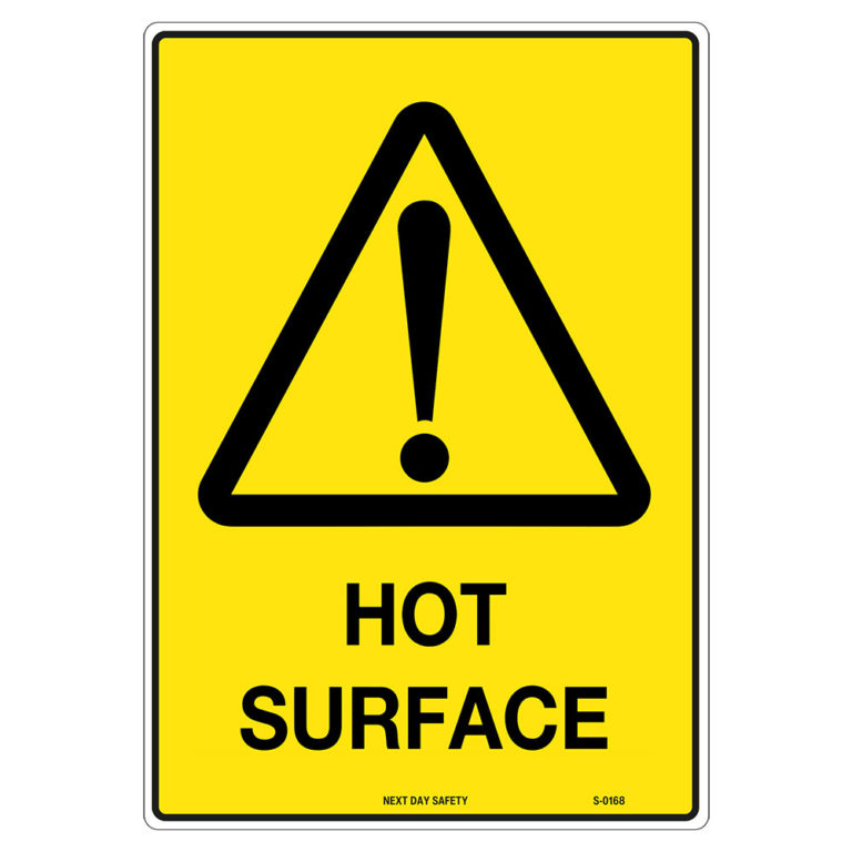 Warning Hot Surface Sign - Next Day Safety