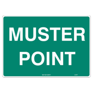 Muster Point Sign - Next Day Safety