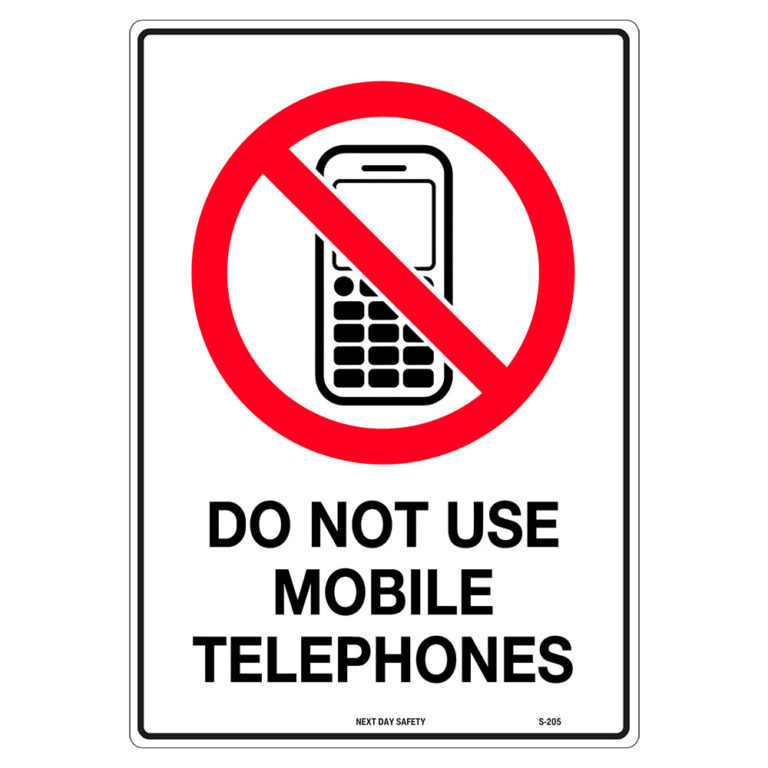 Do Not Use Mobile Telephones Prohibition Sign - Next Day Safety