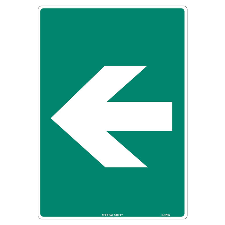 Left Directional Arrow Sign - Next Day Safety