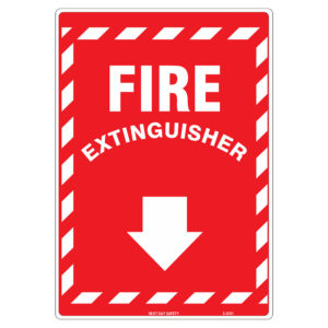 Fire Extinguisher Arrow Sign - Next Day Safety