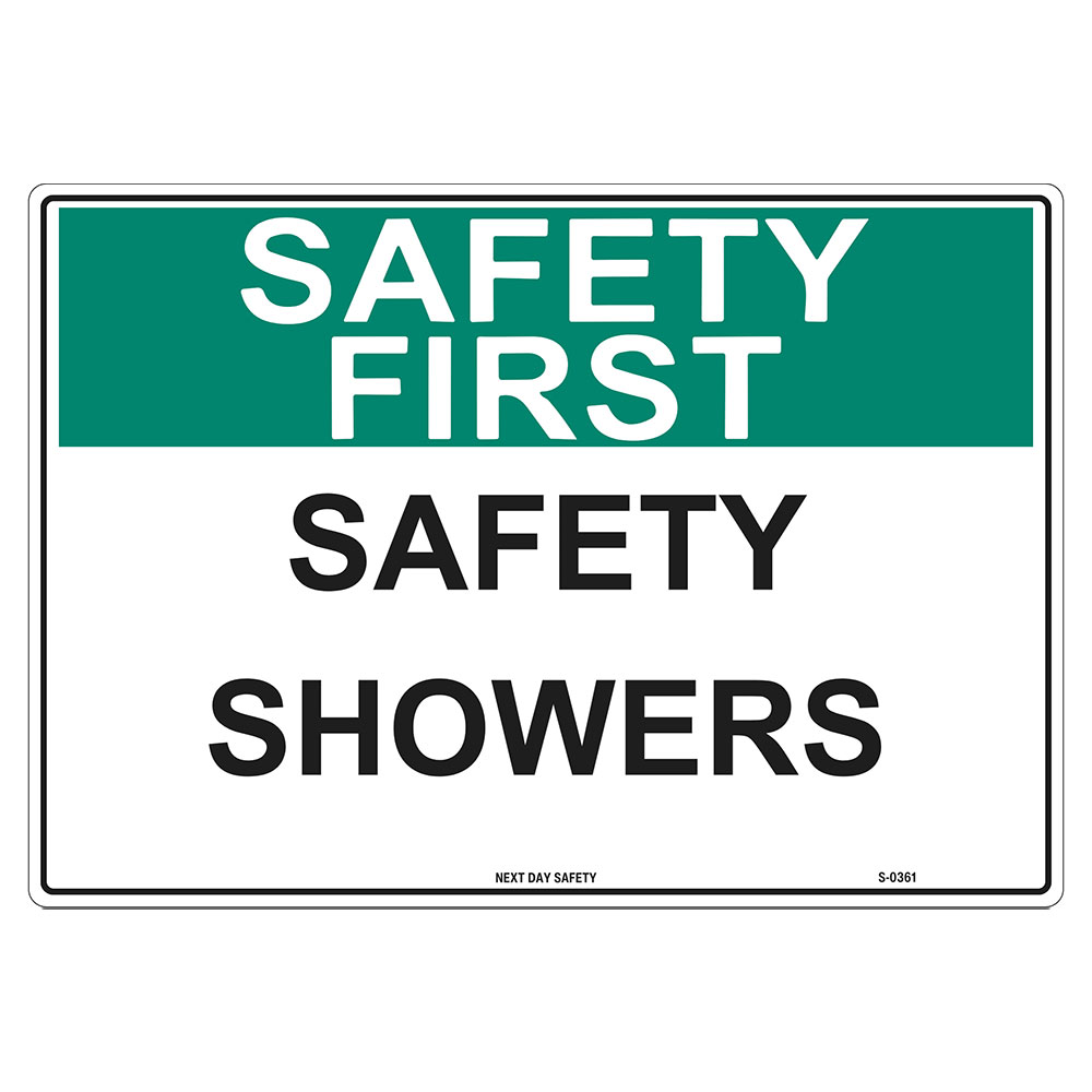 Safety Showers Sign - Next Day Safety