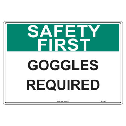 Goggles Required Sign - Next Day Safety