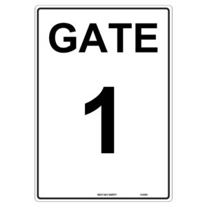 Gate 1 Numbering Sign - Next Day Safety