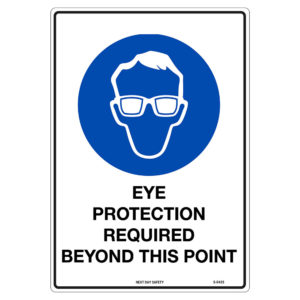 Eye Protection Required Beyond This Point Mandatory Sign - Next Day Safety