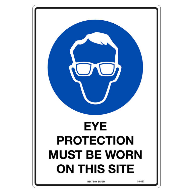 Eye Protection Must Be Worn On This Site Mandatory Sign - Next Day Safety