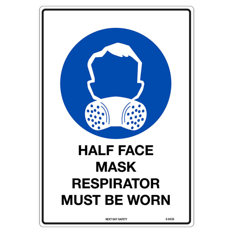 Half Face Mask Respirator Must Be Worn Mandatory Sign - Next Day Safety