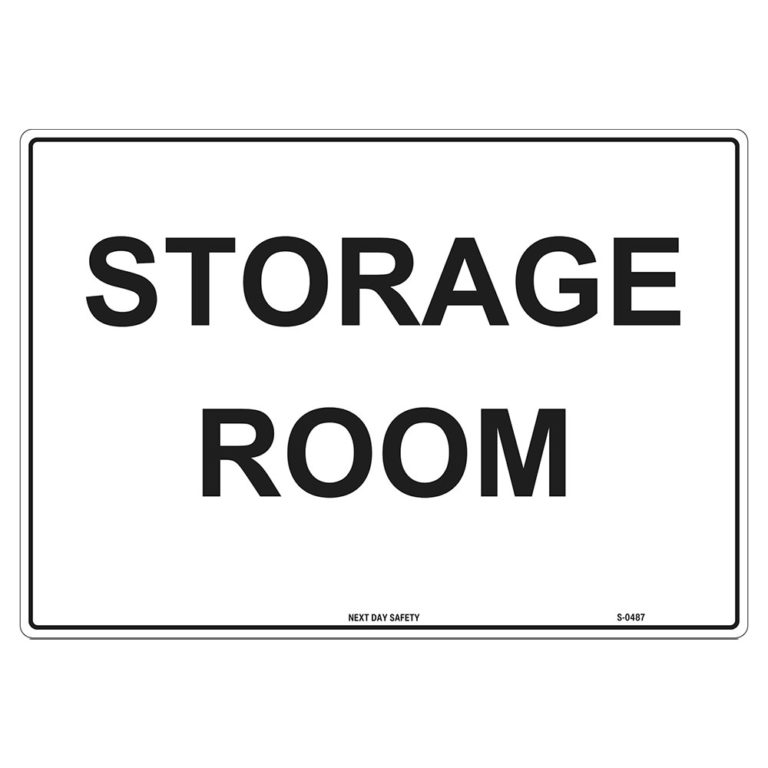 Storage Room Sign - Next Day Safety
