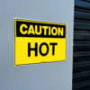 Caution Hot Sign - Next Day Safety