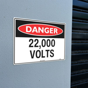 Danger 22,000 Volts Sign - Next Day Safety