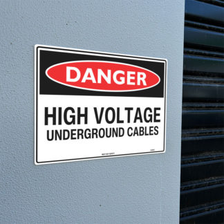 Danger High Voltage Underground Cables Sign - Next Day Safety