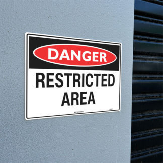 Danger Restricted Area Sign - Next Day Safety