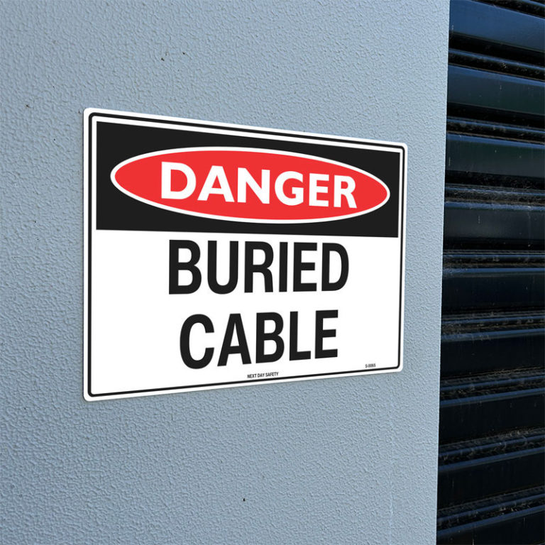 Danger Buried Cable Alert Sign - Next Day Safety