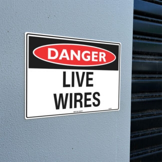 Danger Live Wires Sign - Next Day Safety